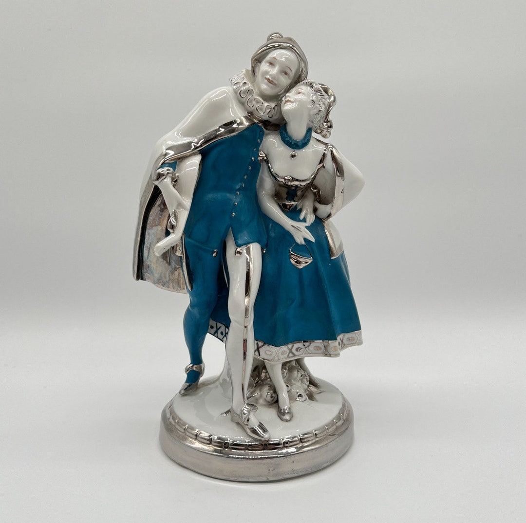 Hertwig & Co. Katzhütte Porcelain Figurine - Harlequin I Columbine ...