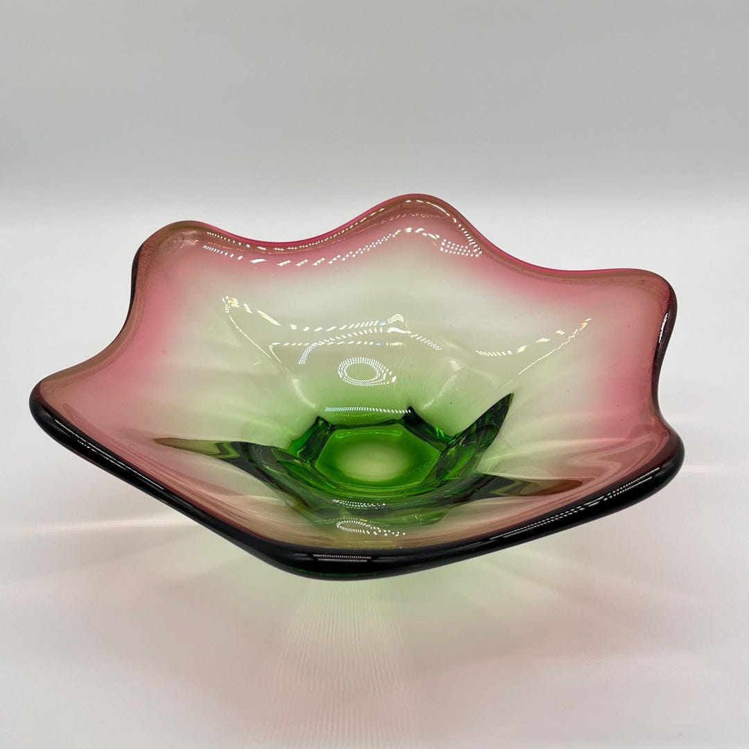 Vintage Murano Italy Design Glass Bowl Bowl Glass 1970s 1980s Mid ...