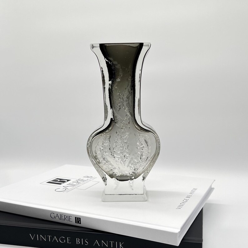 Vintage Kurt Wokan - Ingrid Glas Vase • Eisglas • Borckenglas • Ice ...