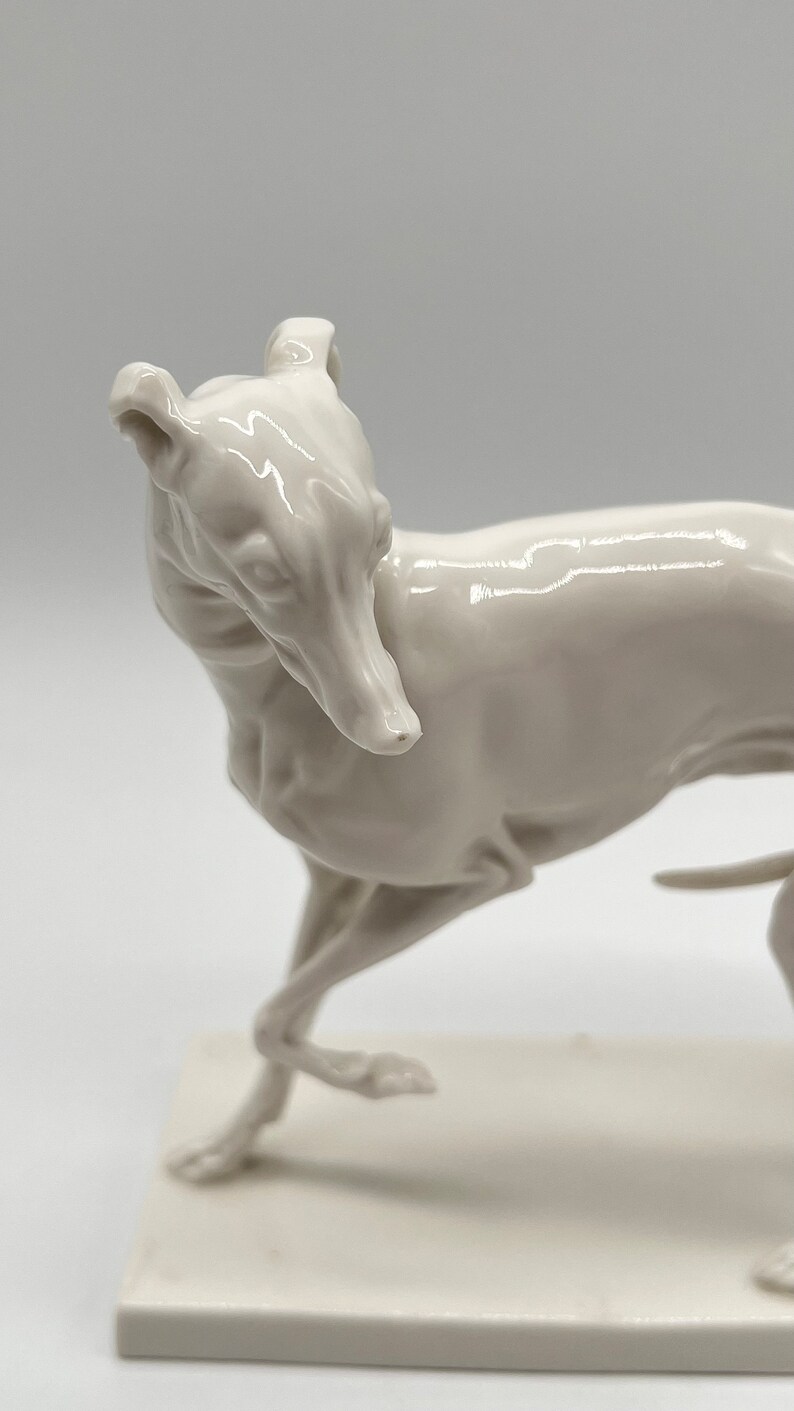 Nymphenburg Porcelain Figurine Greyhound Pierre-jules Méne Animal ...