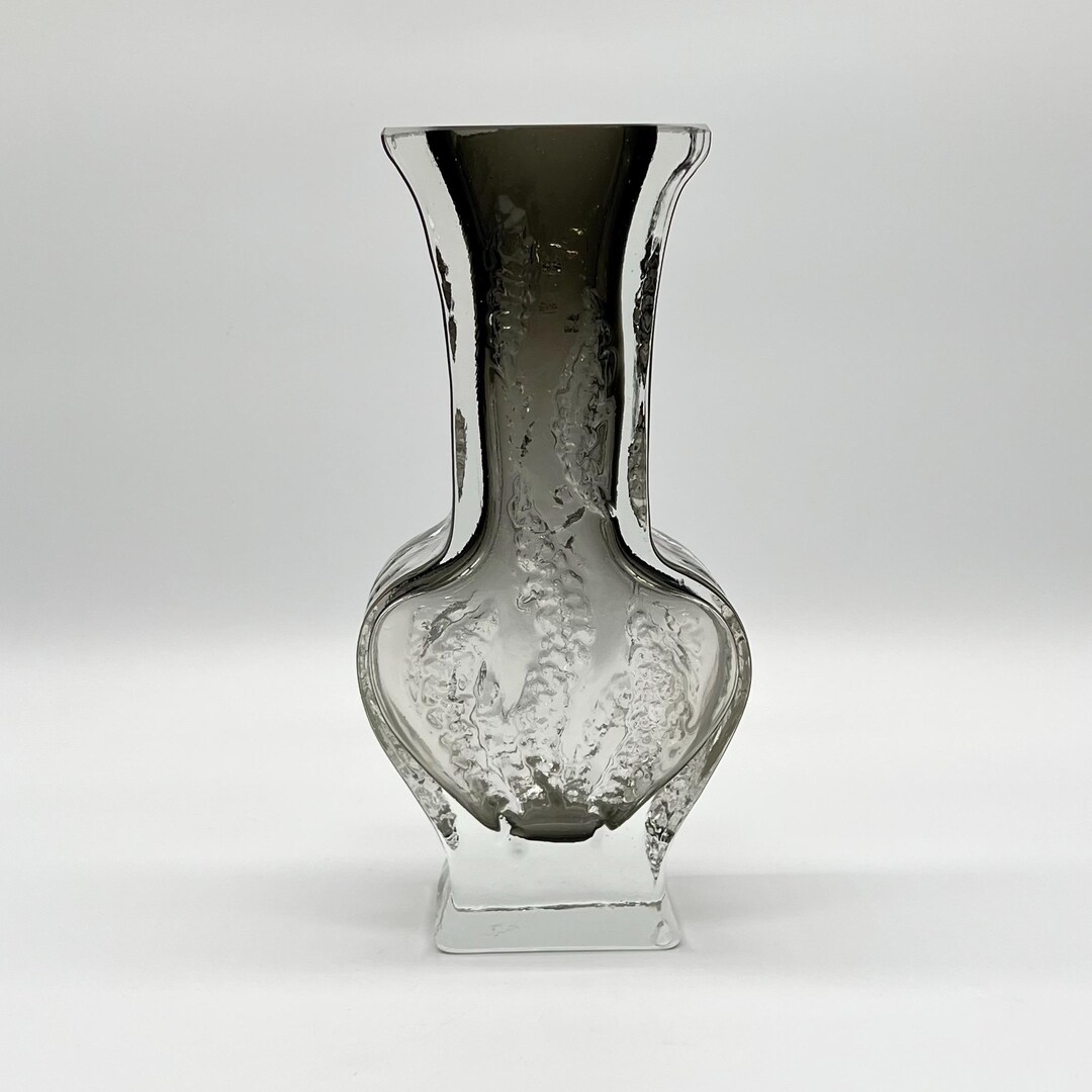 Vintage Kurt Wokan - Ingrid Glas Vase • Eisglas • Borckenglas • Ice ...