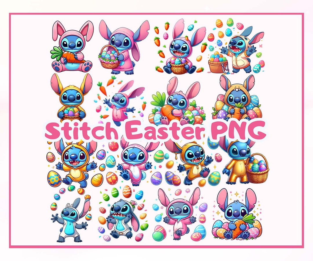 Stitch Easter Cliparts Png, Easter Svg Cut Files for Cricut ...
