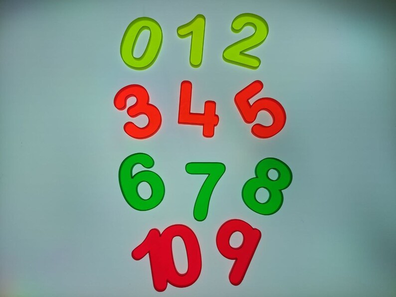 Fluorescent Fillable Numbers - Etsy