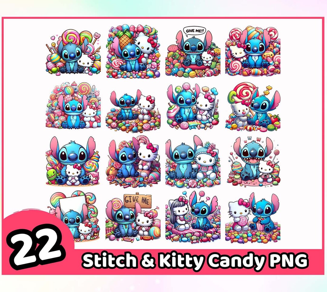 Stitch Lollipop Candy PNG Candy Lover Stitch Girl PNG Stitch Love PNG ...