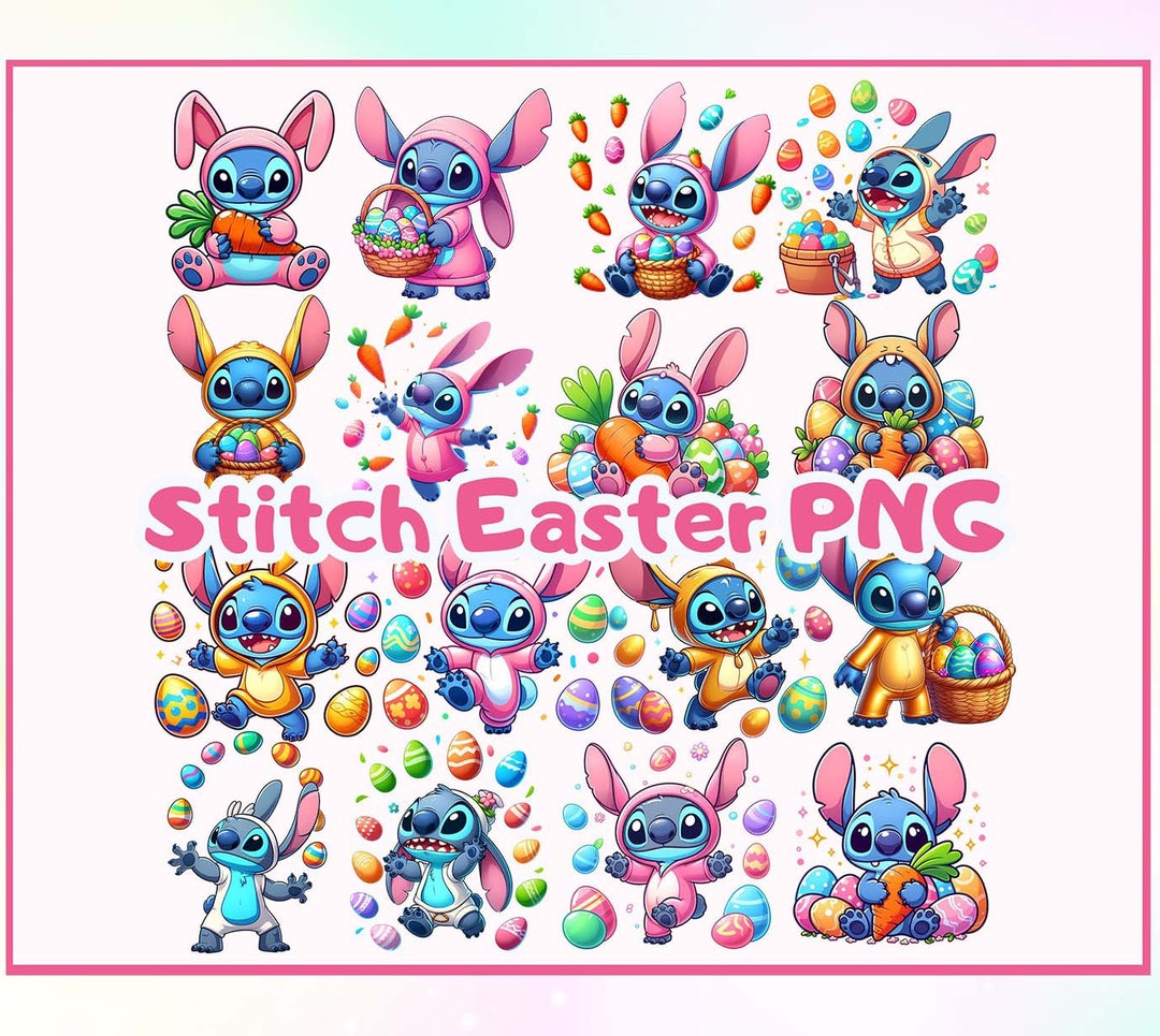Stitch Easter cliparts Png, Easter svg cut files for Cricut ...