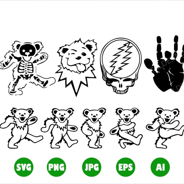 Grateful Dead Svg - Etsy