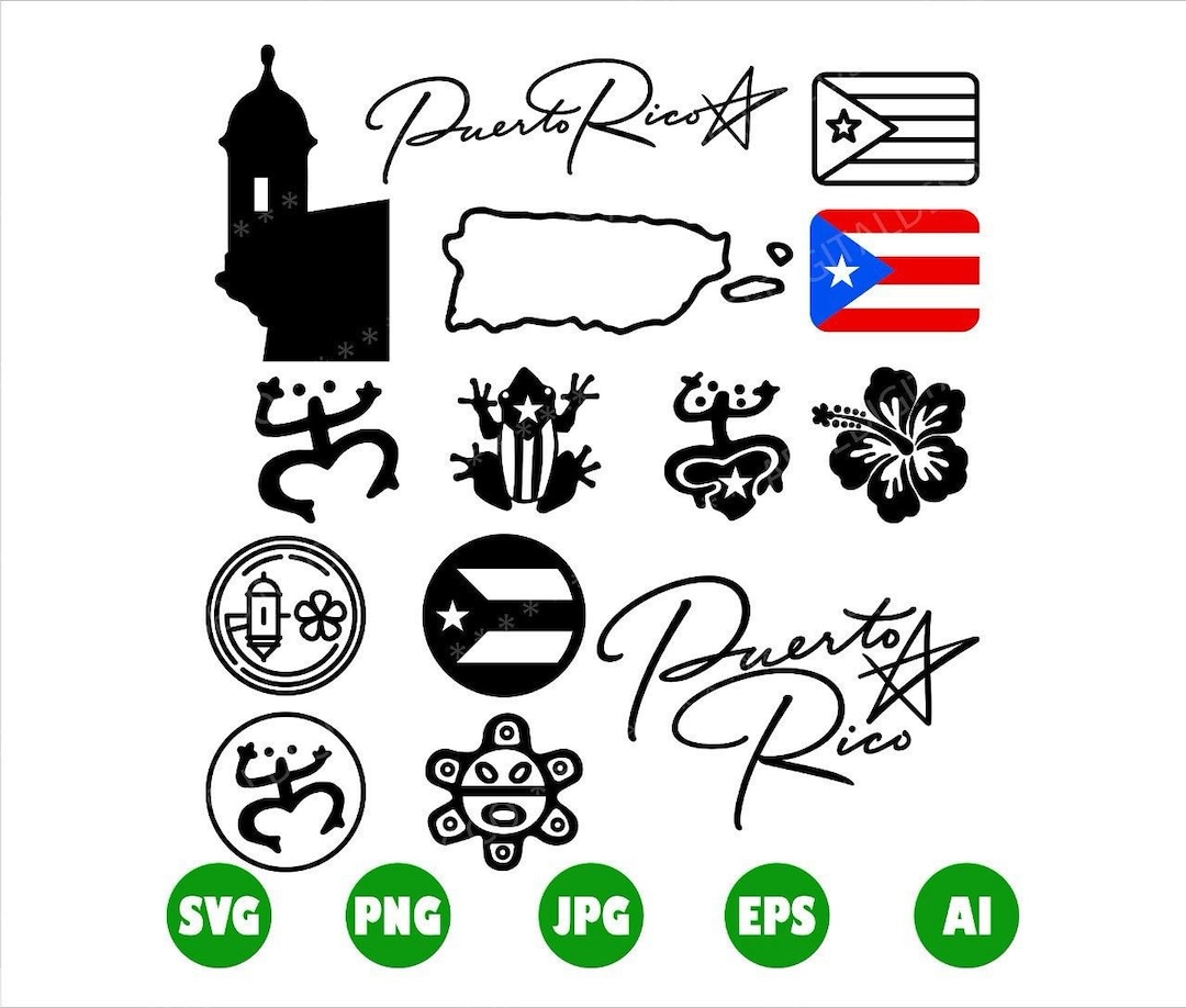 Puerto Rico Bundle SVG, Cricut, Puerto Rico PNG, Instant Download ...