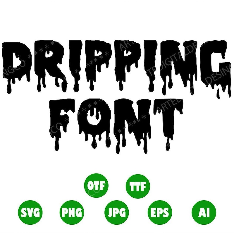 Dripping Letters - Etsy