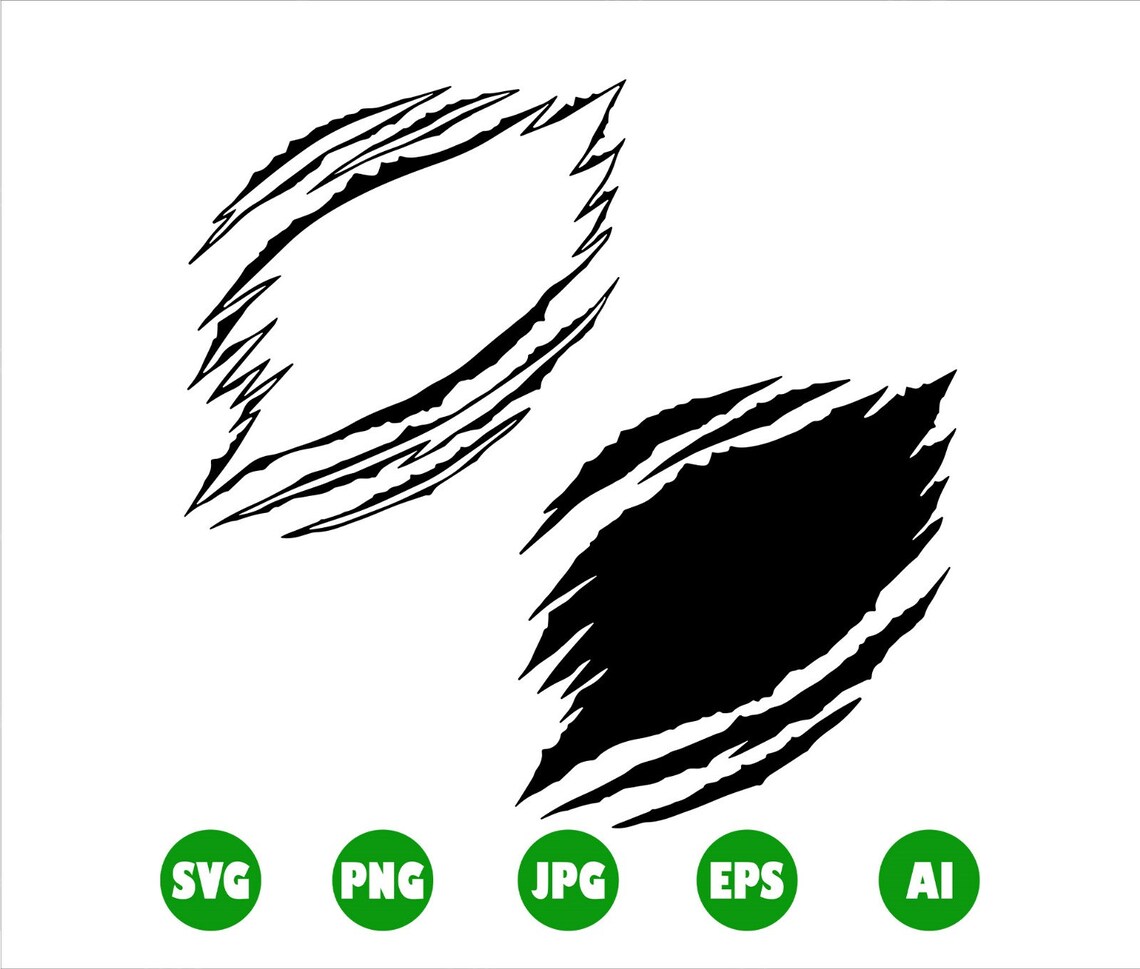 Ripped Svg, Ripped T-shirt Svg, Scratches Svg, Rips Svg, Ripped Open ...