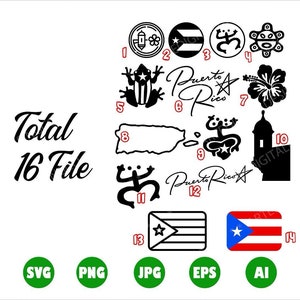 Puerto Rico Bundle SVG, Cricut, Puerto Rico PNG, Instant Download ...