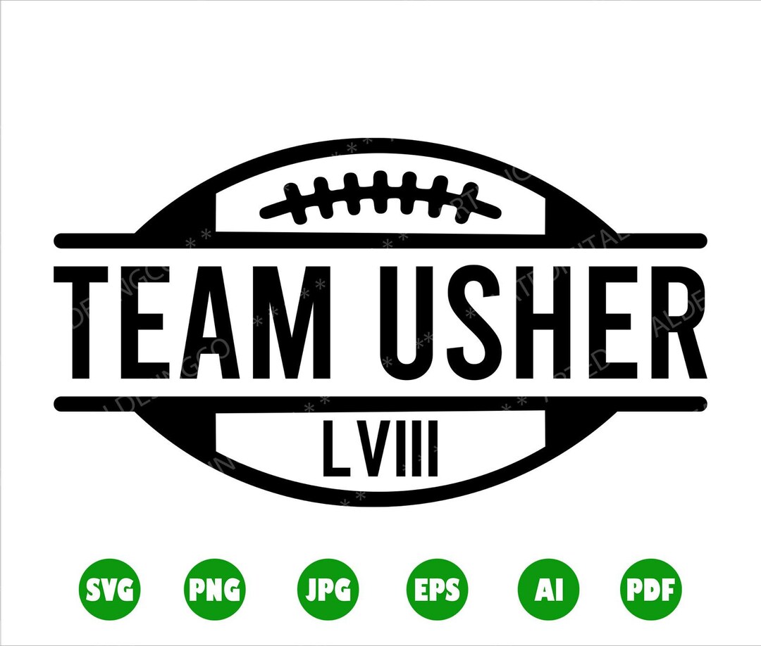 Team Usher Svg, Png, Cut File. Cricut, Silhouette, Super Bowl Svg ...