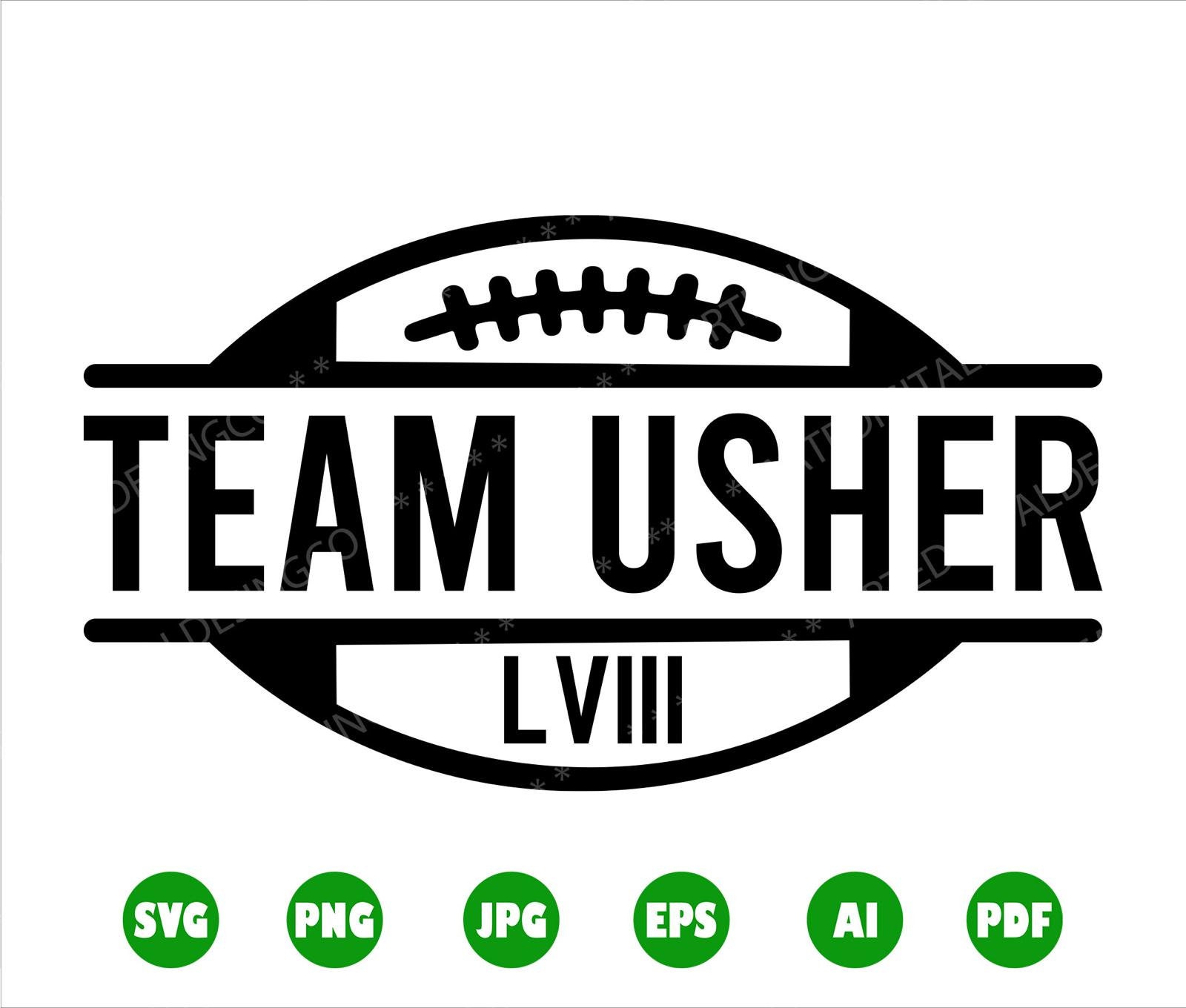Team Usher Svg, Png, Cut File. Cricut, Silhouette, Super Bowl Svg ...