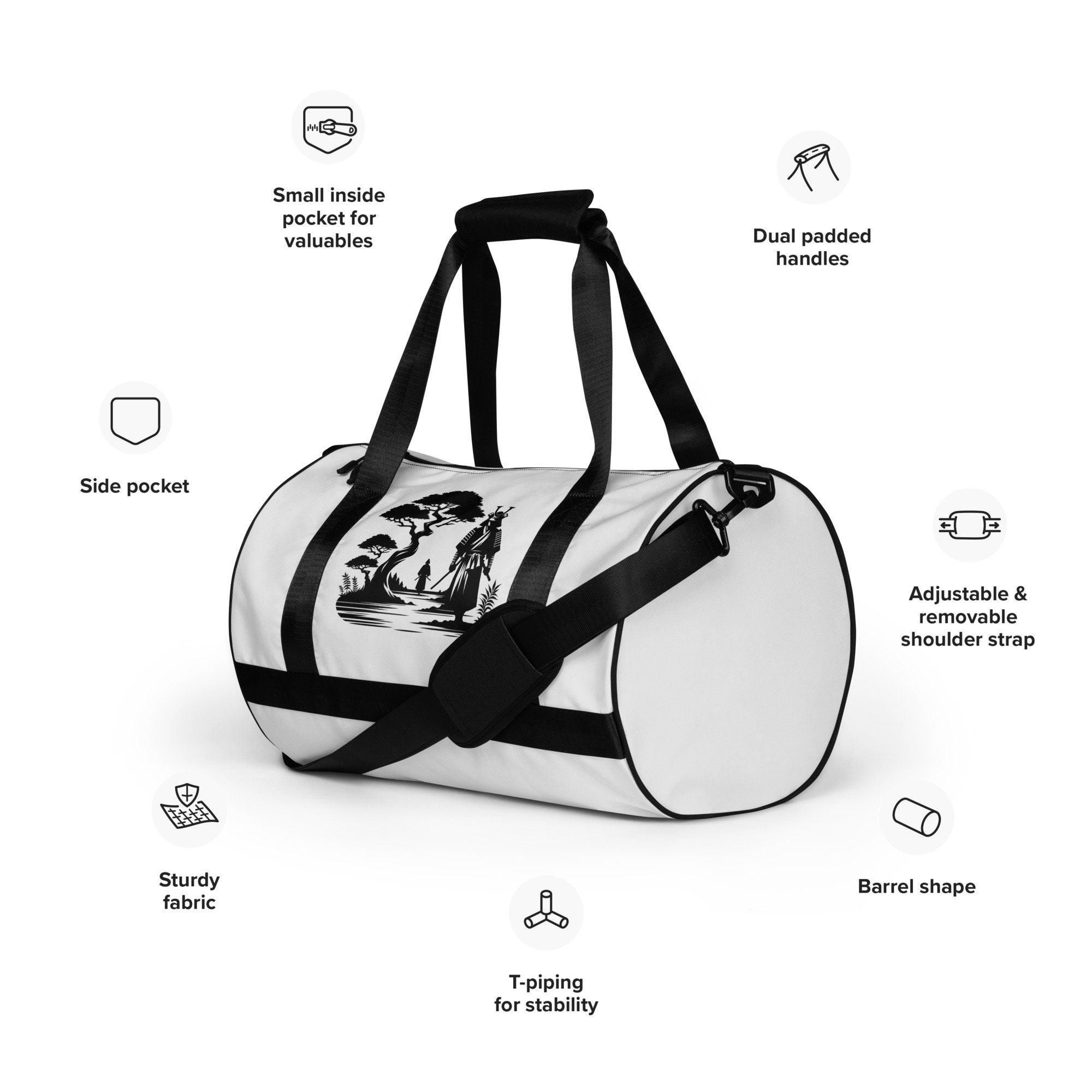 Martial Arts 6 Gym Duffle Bag Shoshin Aikido Bag Gift Bushido Bag ...