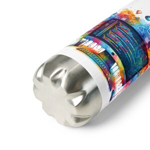 Splash Art Computer Stainless Steel Water Bottle Perfect Gift for Techy ...