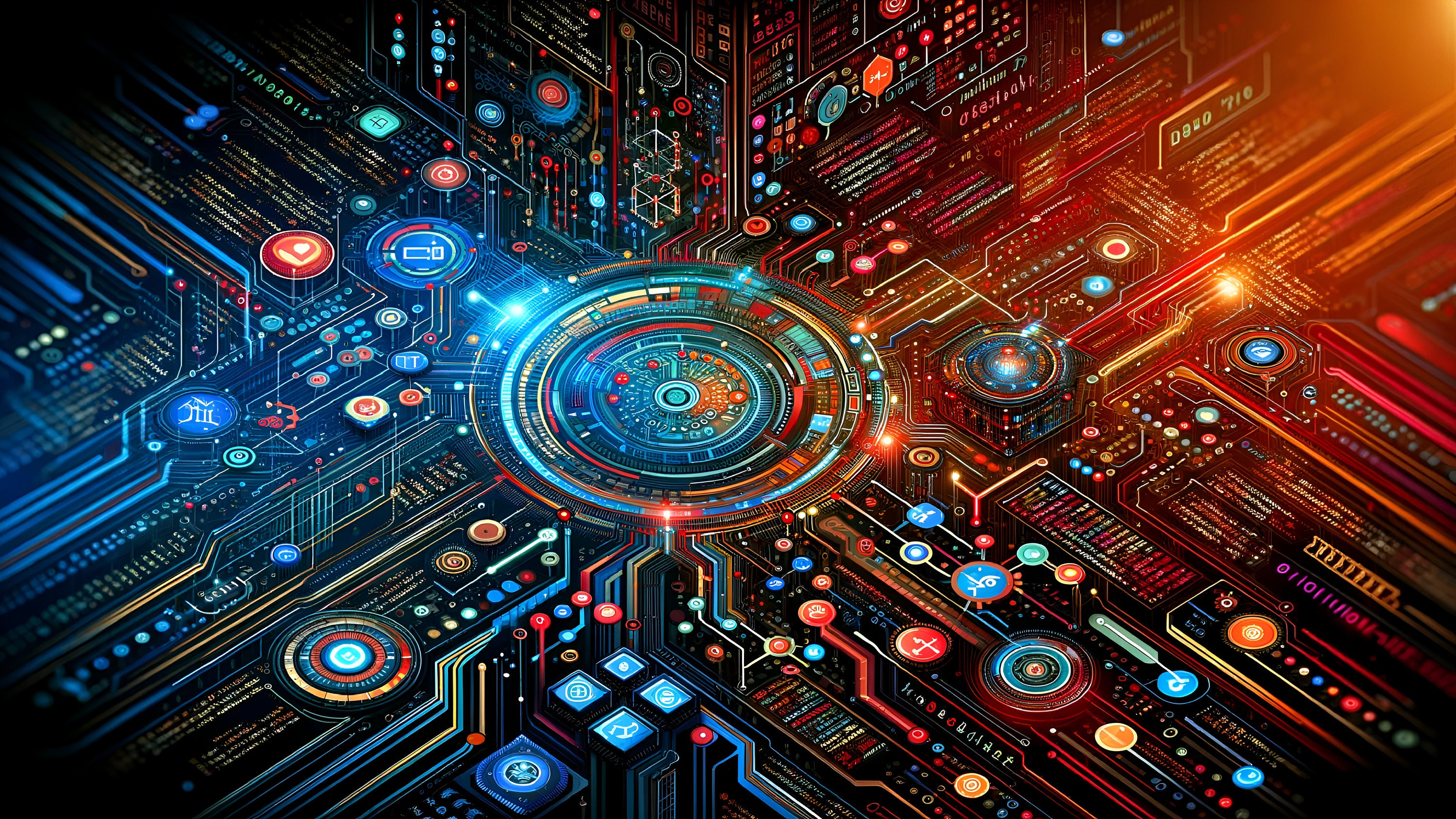 5 Ultra HD 4K Geek & Tech-themed Wallpapers Vibrant Digital Art for Tech Enthusiasts Gift for ...