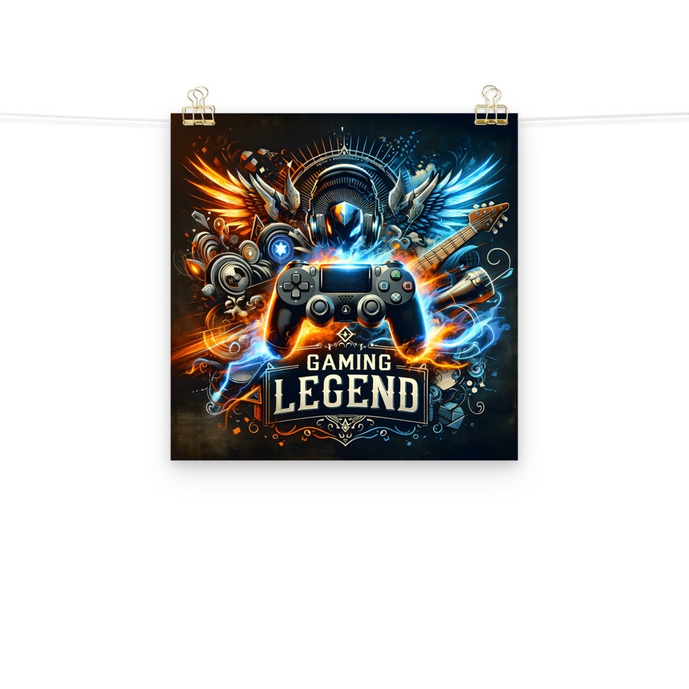 High Tech Geek Gamer Poster Gaming Legend Gaming Wall Art Gaming Home ...