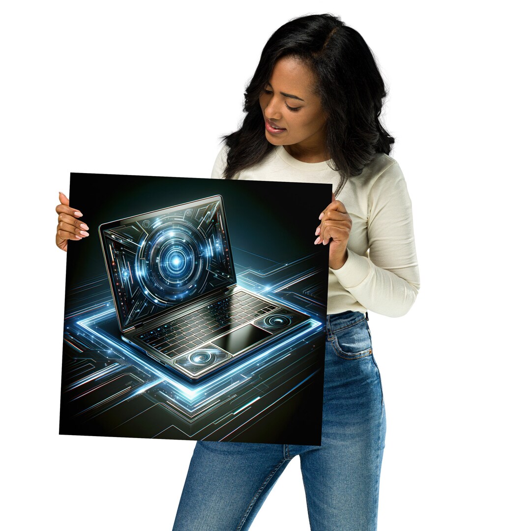Geek Poster Laptop High Tech Gift for Nerd Present for Programmer ...