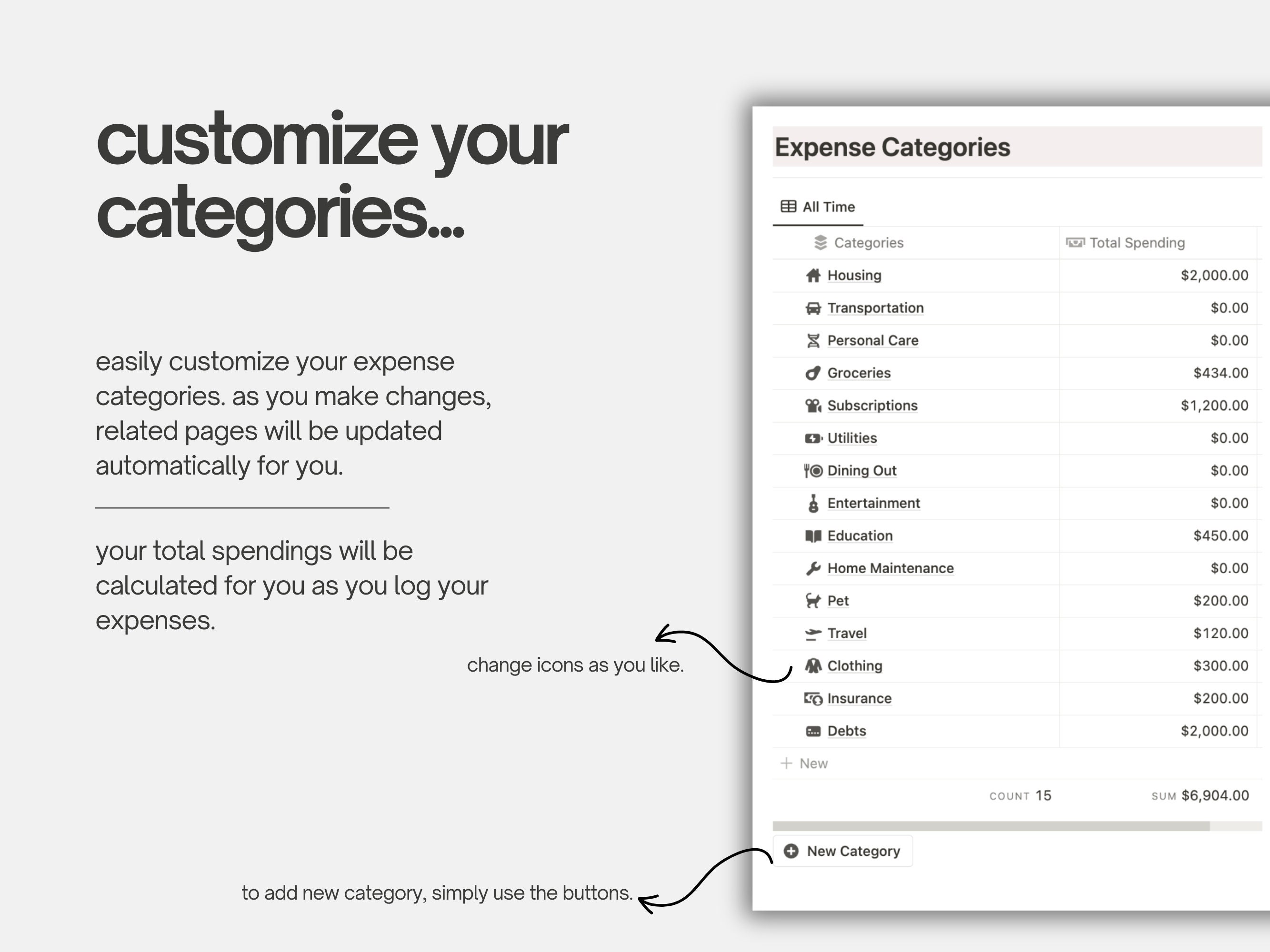 Simple Expense Tracker Notion Template, Notion Planner, Expense Tracker, Financial Planner ...
