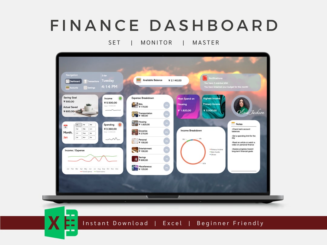 Simple Budget Planner for Excel, Budget Spreadsheet, Excel Template ...