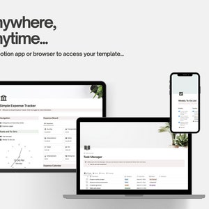 Simple Expense Tracker Notion Template, Notion Planner, Expense Tracker ...