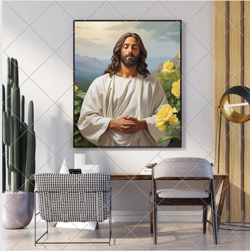 Jesus Meditating Jesus Christ Art Christian Art Meditation Art - Etsy