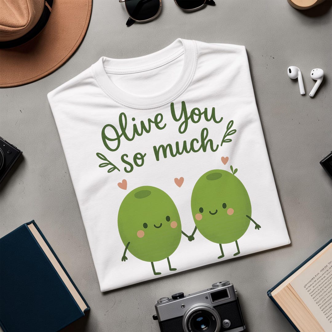 Olive You so Much Pun Sublimation Design, Olives Holding Hand Clipart ...