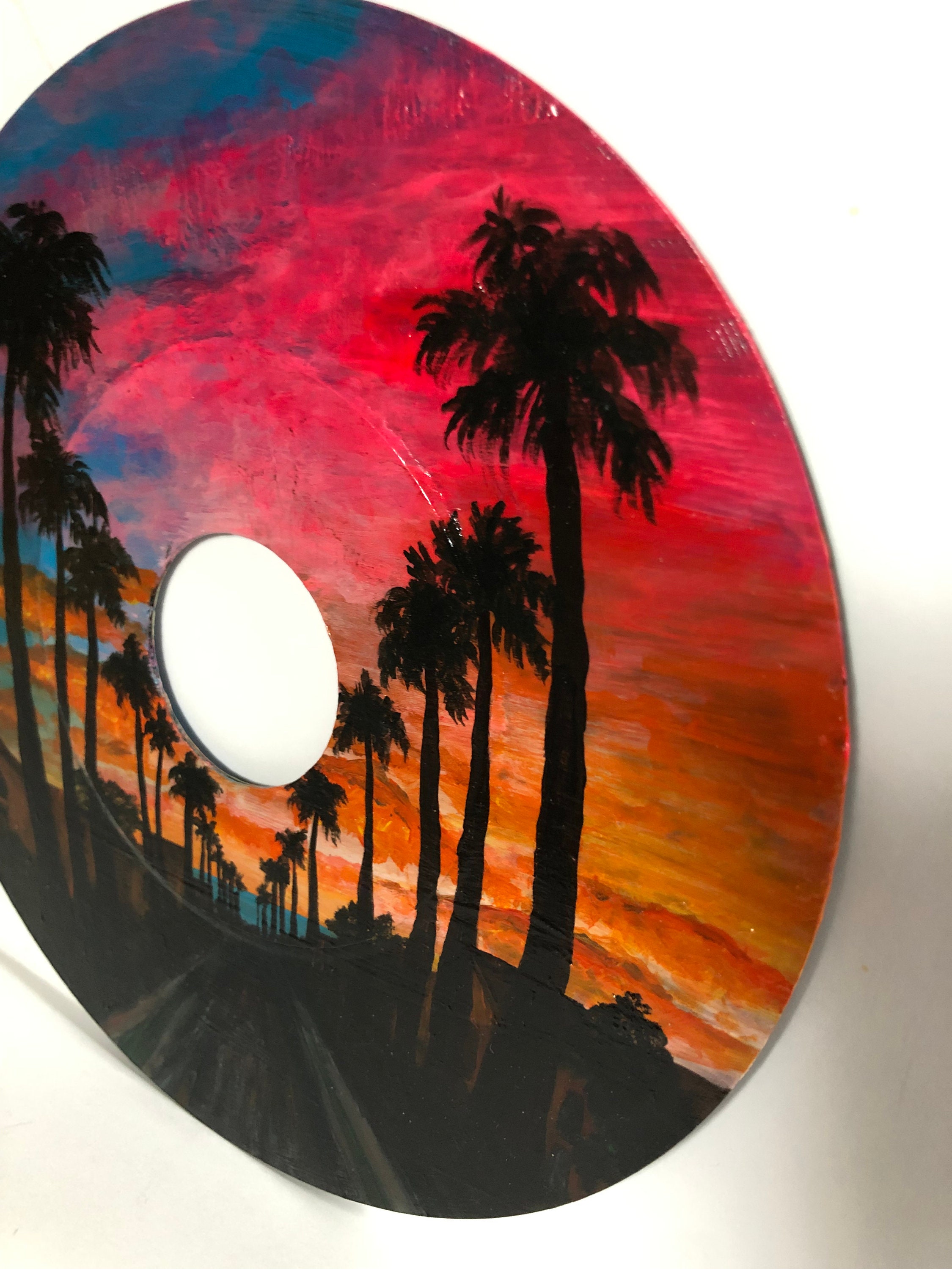 Hand Painted Small Vinyl Record, Retro Decor, Music Lover Gift, Vintage ...