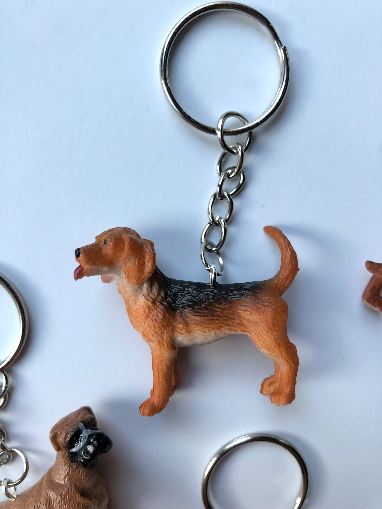 Dog Keychains, Mini Dog Toy Figurines Upcycled, Dog Lovers Gift, Beagle ...