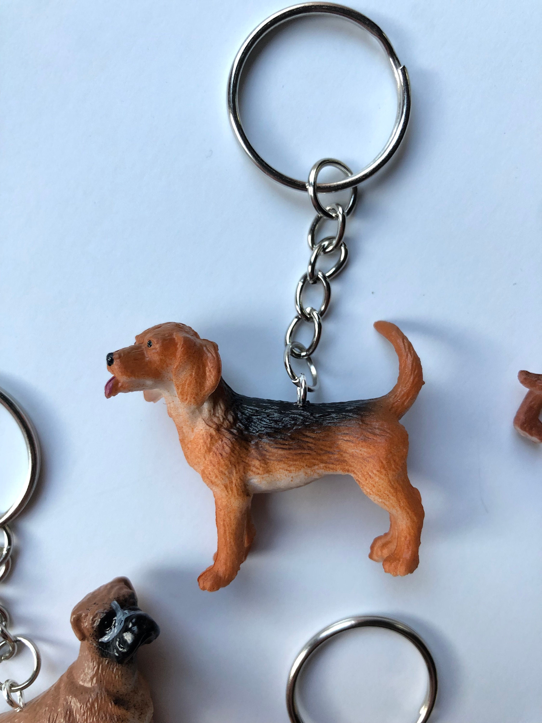 Dog Keychains, Mini Dog Toy Figurines Upcycled, Dog Lovers Gift, Beagle ...