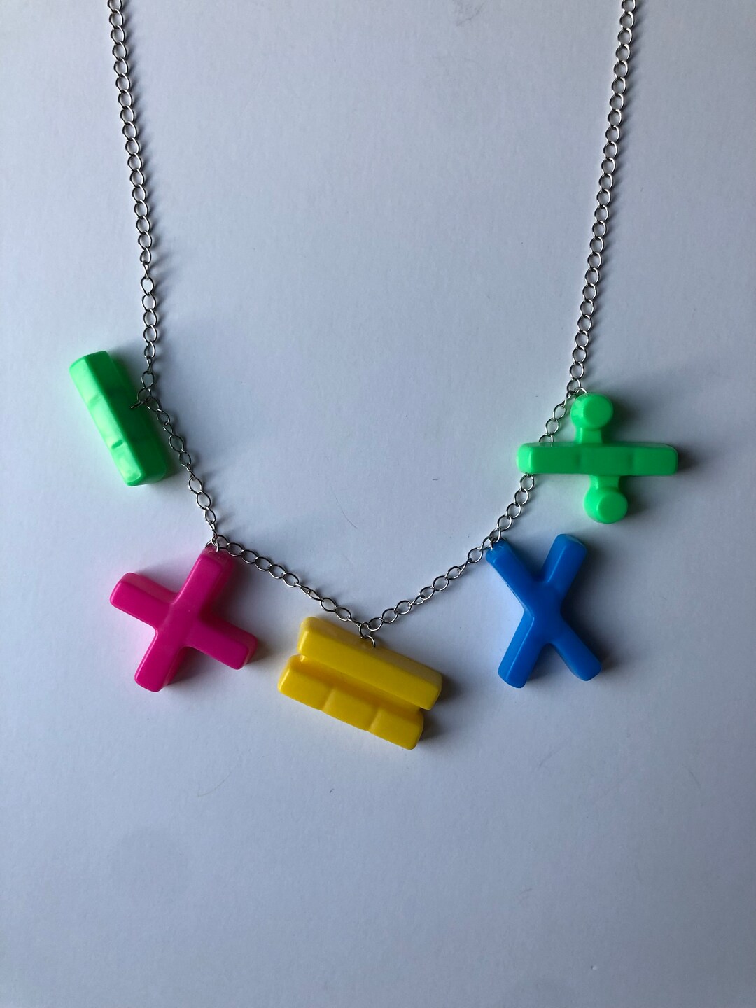Fridge Magnet Style Jewelry, Mathematic Operations Necklace, Math ...