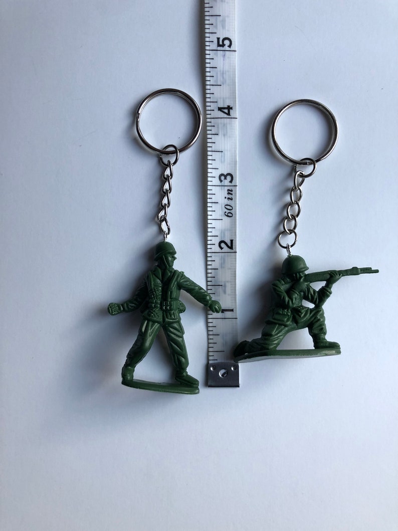 Toy Soldier Keychain, US Army Merchandise, Upcycled Plastic Green ...