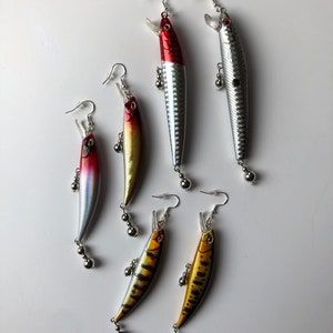 Fishing Lure Earrings, Fishing Bait Jewelry, Fish Earrings, Outdoor ...