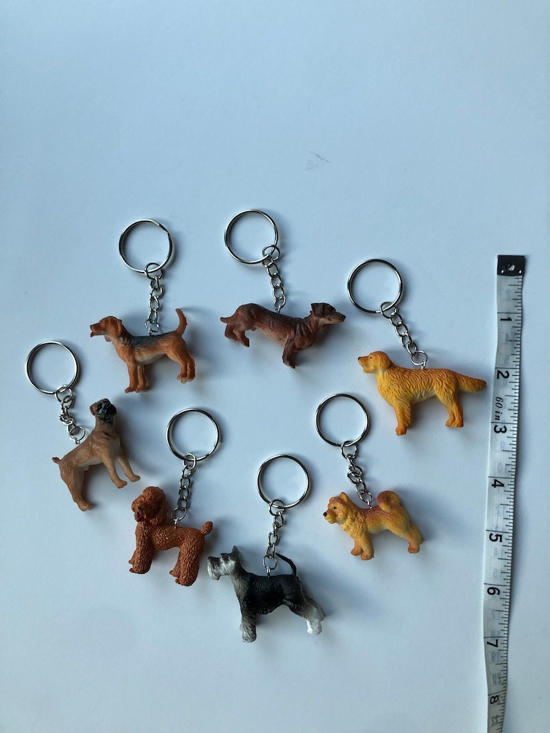 Dog Keychains, Mini Dog Toy Figurines Upcycled, Dog Lovers Gift, Beagle ...