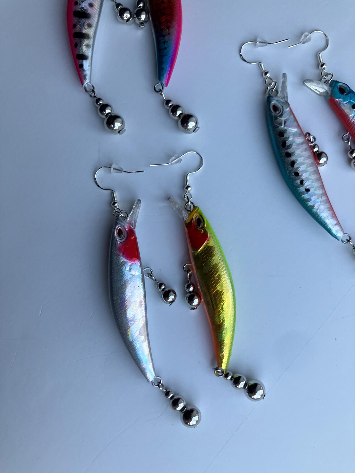 Fishing Lure Earrings, Fishing Bait Jewelry, Fish Earrings, Outdoor ...