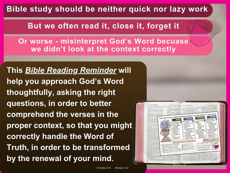 Christian Bookmark for Bible Study and Devotions LARGE Format - Etsy