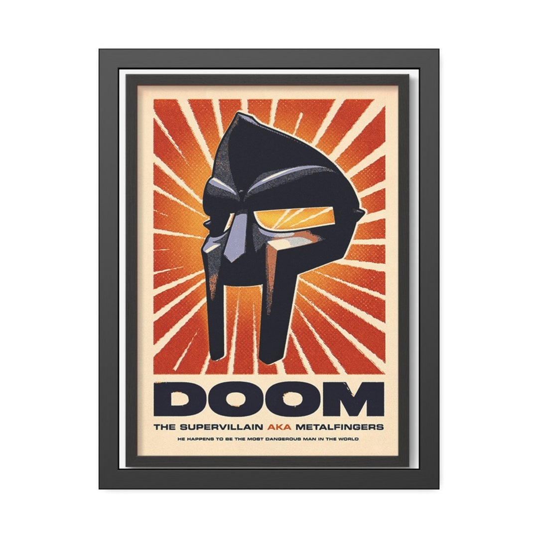 MF Doom Poster, MF Doom, Music Poster, Rap Poster, Retro Print, Retro ...
