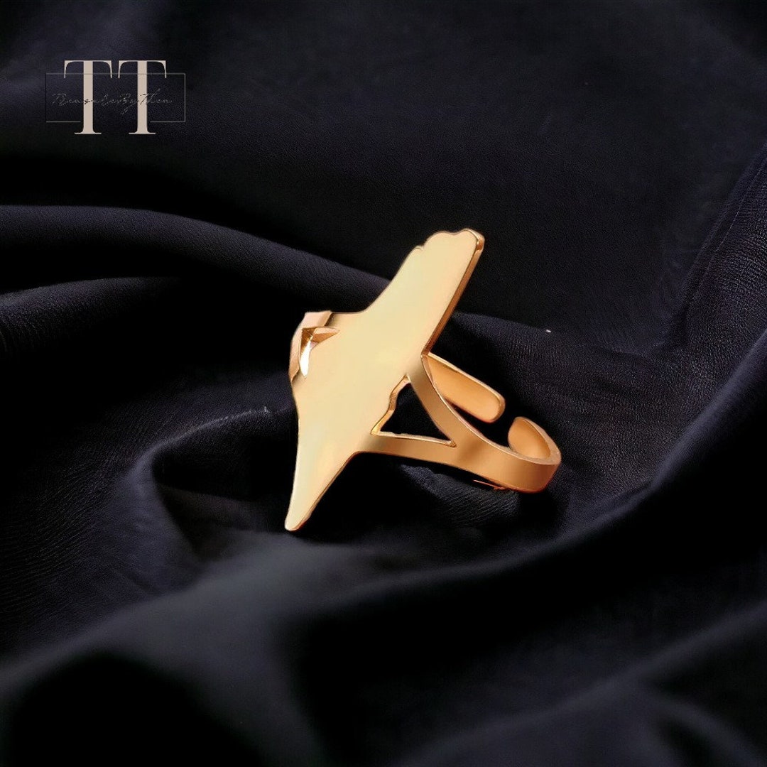 Palestine Ring, Gold Palestine Map Ring, Adjustable Gold Plated ...