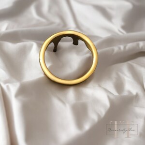 Gold Dripping Ring, Small Dripping Ring, Statement Ring, Irregular ...