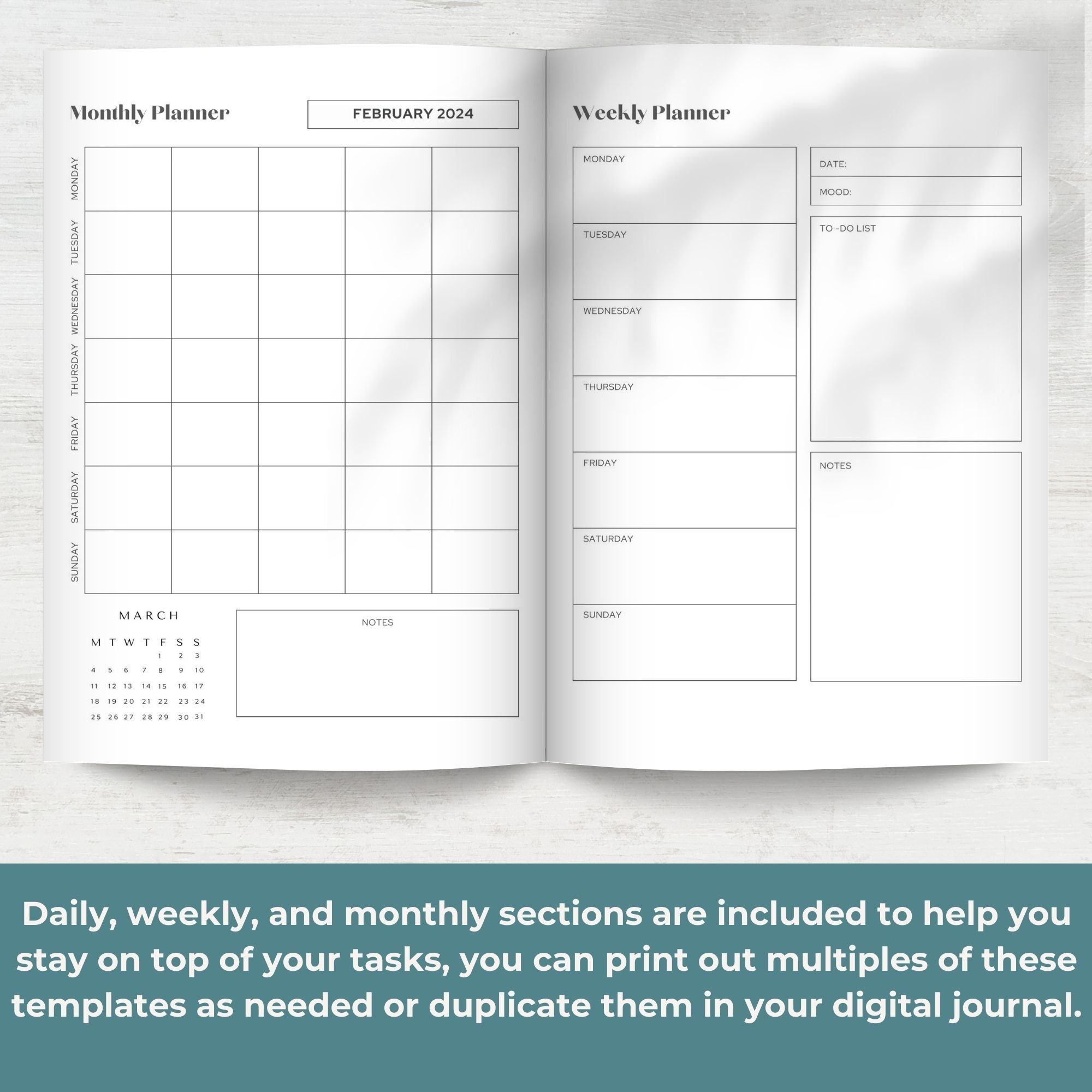 2024 ADHD Productivity Planner, Printable or Digital Use, Adult ADD ...