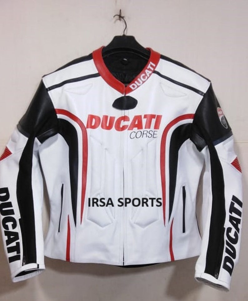 Ducati Motorbike Racing Leather Jacket With All Protections All Sizes ...