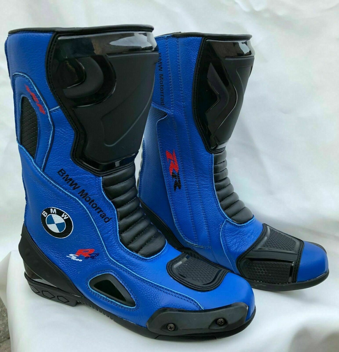 BMW Motorbike Leather Boots Bmw Motorrad Motorcycle Racing Shoes - Etsy