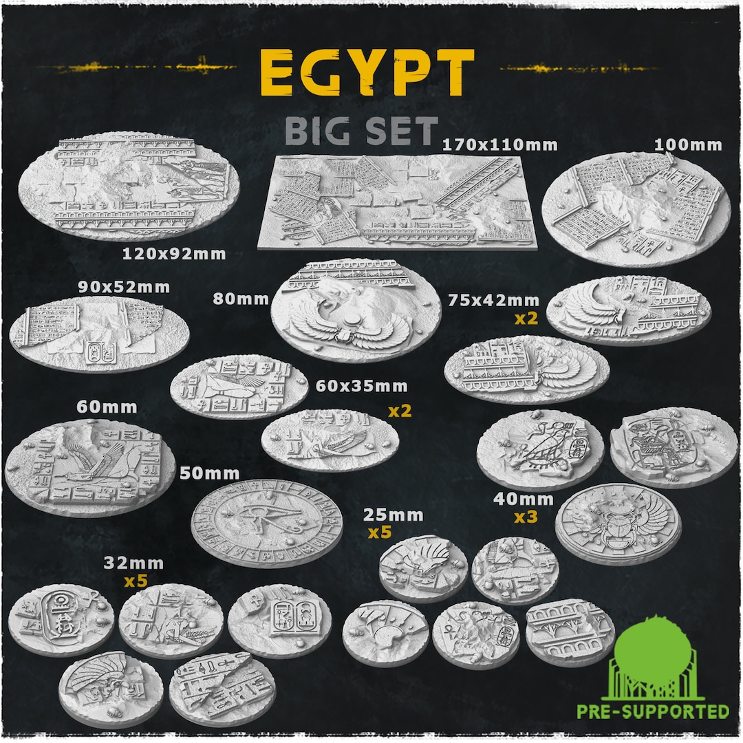 Egypt Bases 3D Printed - Etsy
