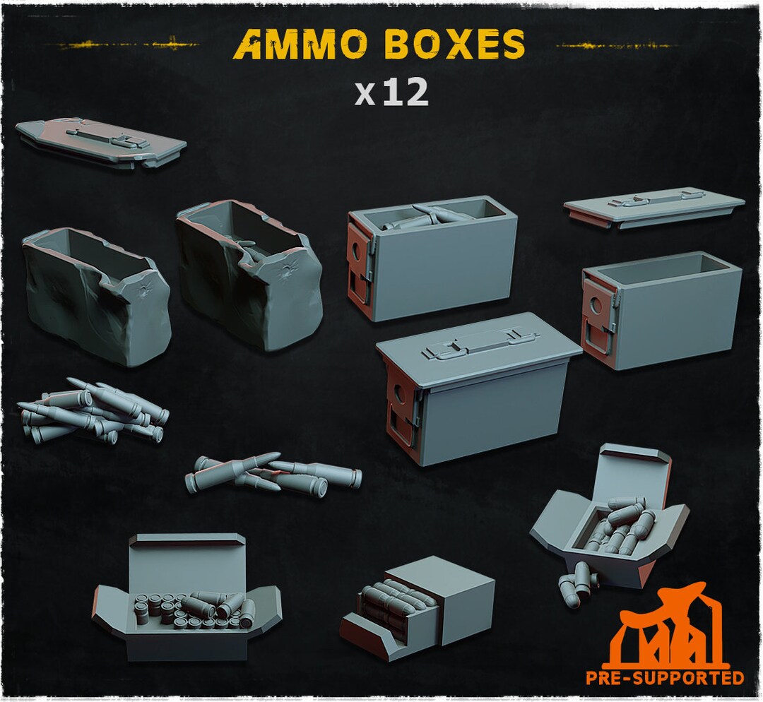 12x Ammo Boxes Basing Bits 3D Printed - Etsy
