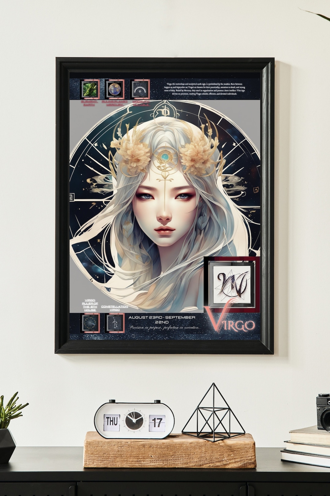 Virgo Printable Zodiac Poster Wall Art, Virgo Art, Virgo Gift, Virgo ...