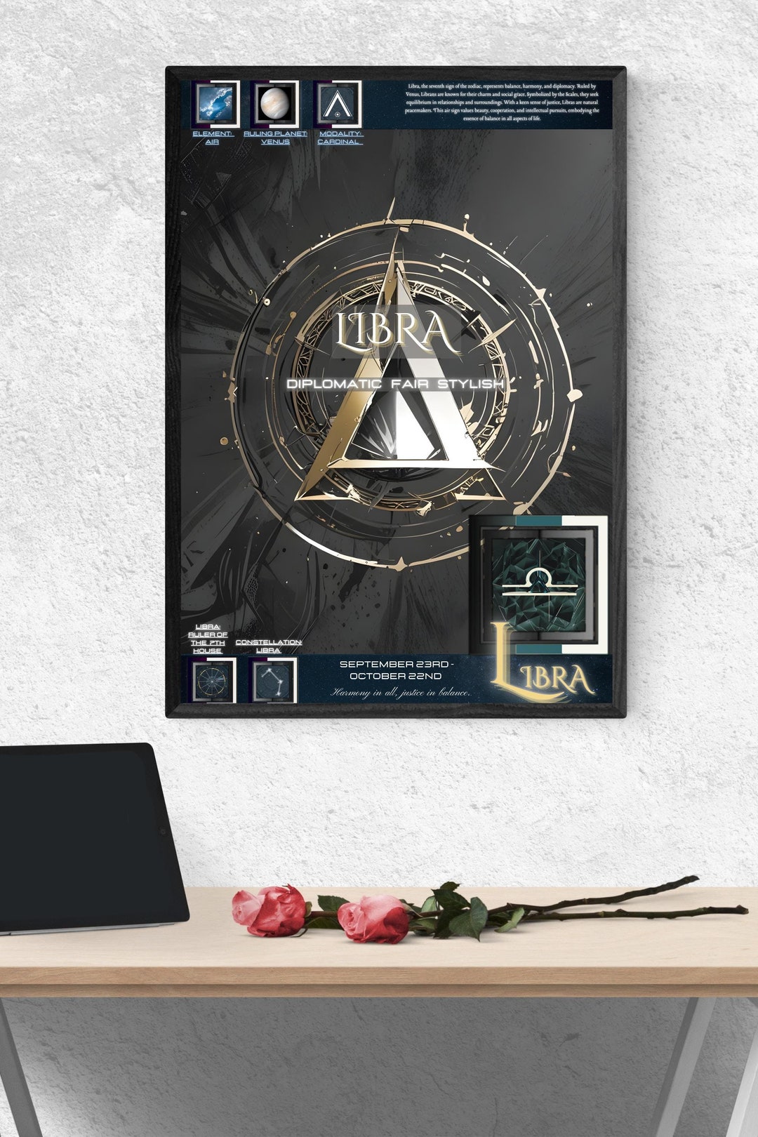 Libra Zodiac Art Print: Diplomatic, Fair, Stylish (digital Download) - Etsy