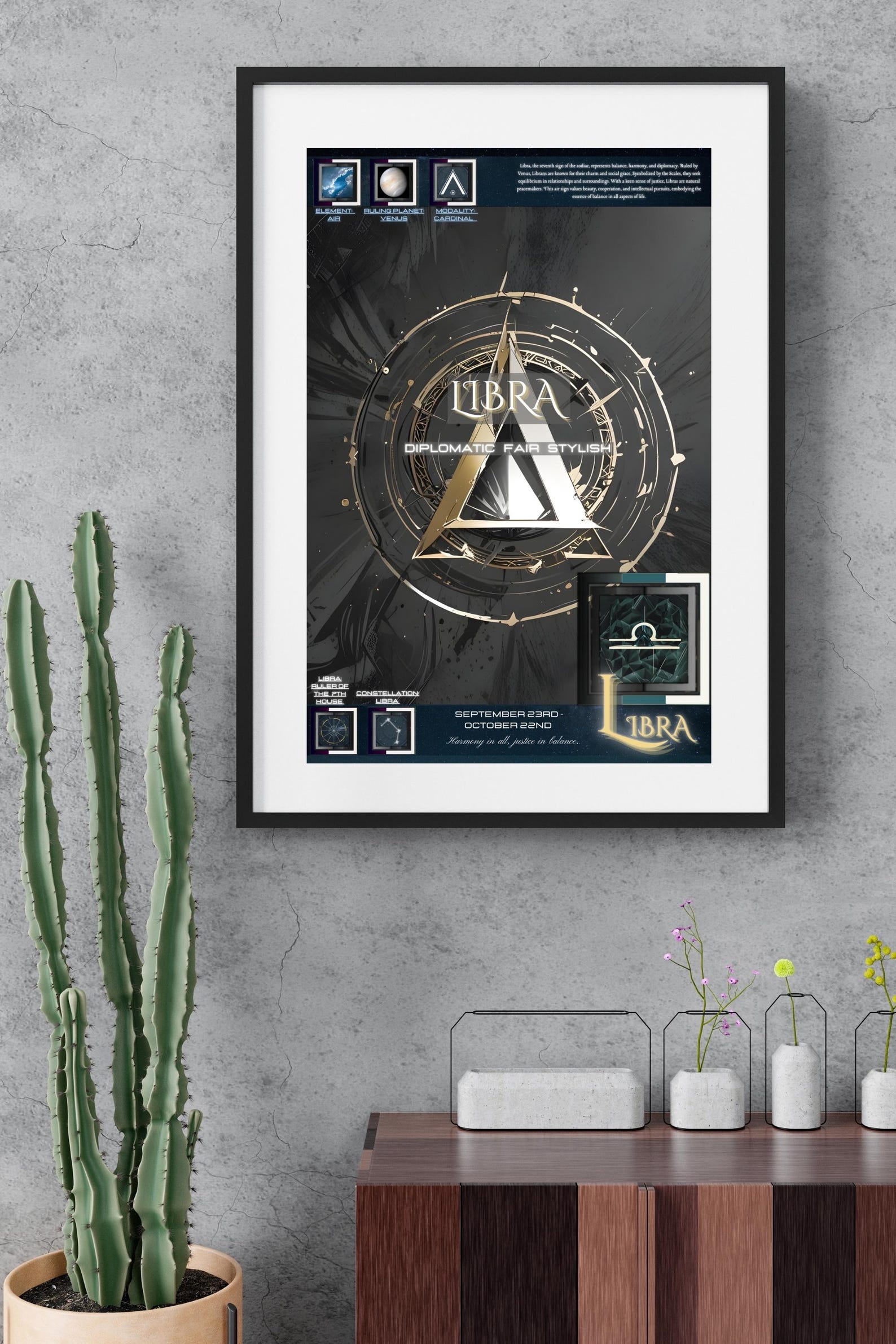 Libra Zodiac Art Print: Diplomatic, Fair, Stylish (digital Download) - Etsy