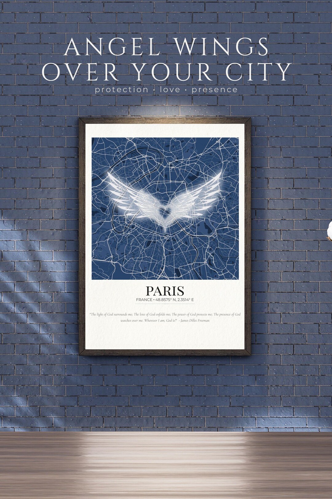Paris Angel Wings Map Print – Custom City Art (digital Download) - Etsy