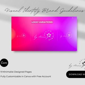 Visual Identity Brand Guideliness Presentation Canva Template | Brand ...
