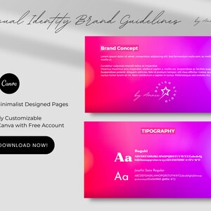Visual Identity Brand Guideliness Presentation Canva Template | Brand ...