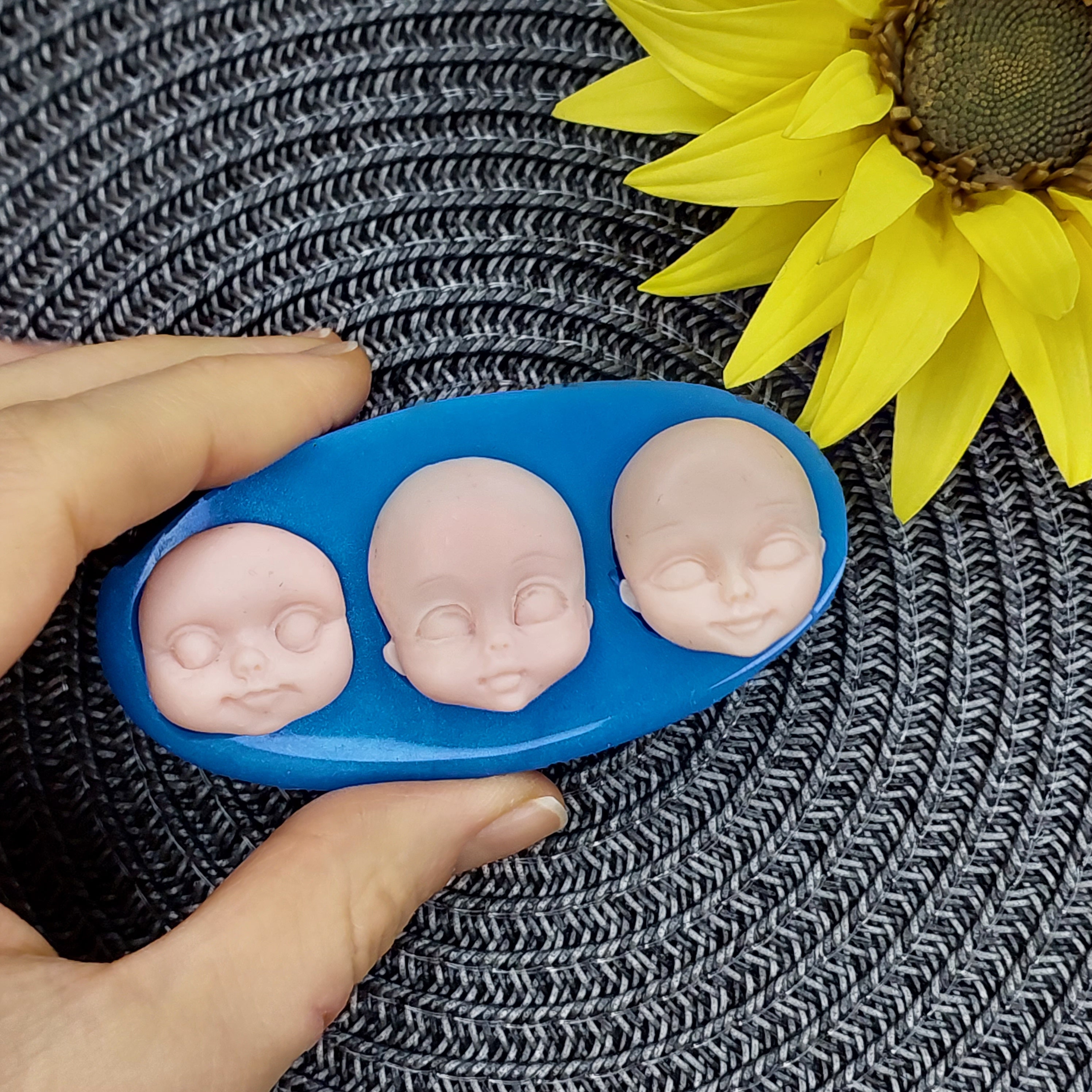 Silicone Mold 3 Dolls Faces Size 22 Cm/086 Inch 25 Cm/098 - Etsy